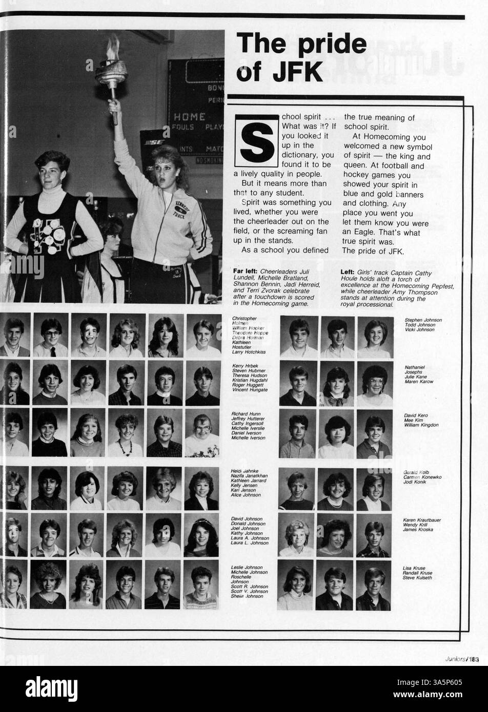 The 1985 yearbook from Kennedy High reflects the events of the 1984 ...