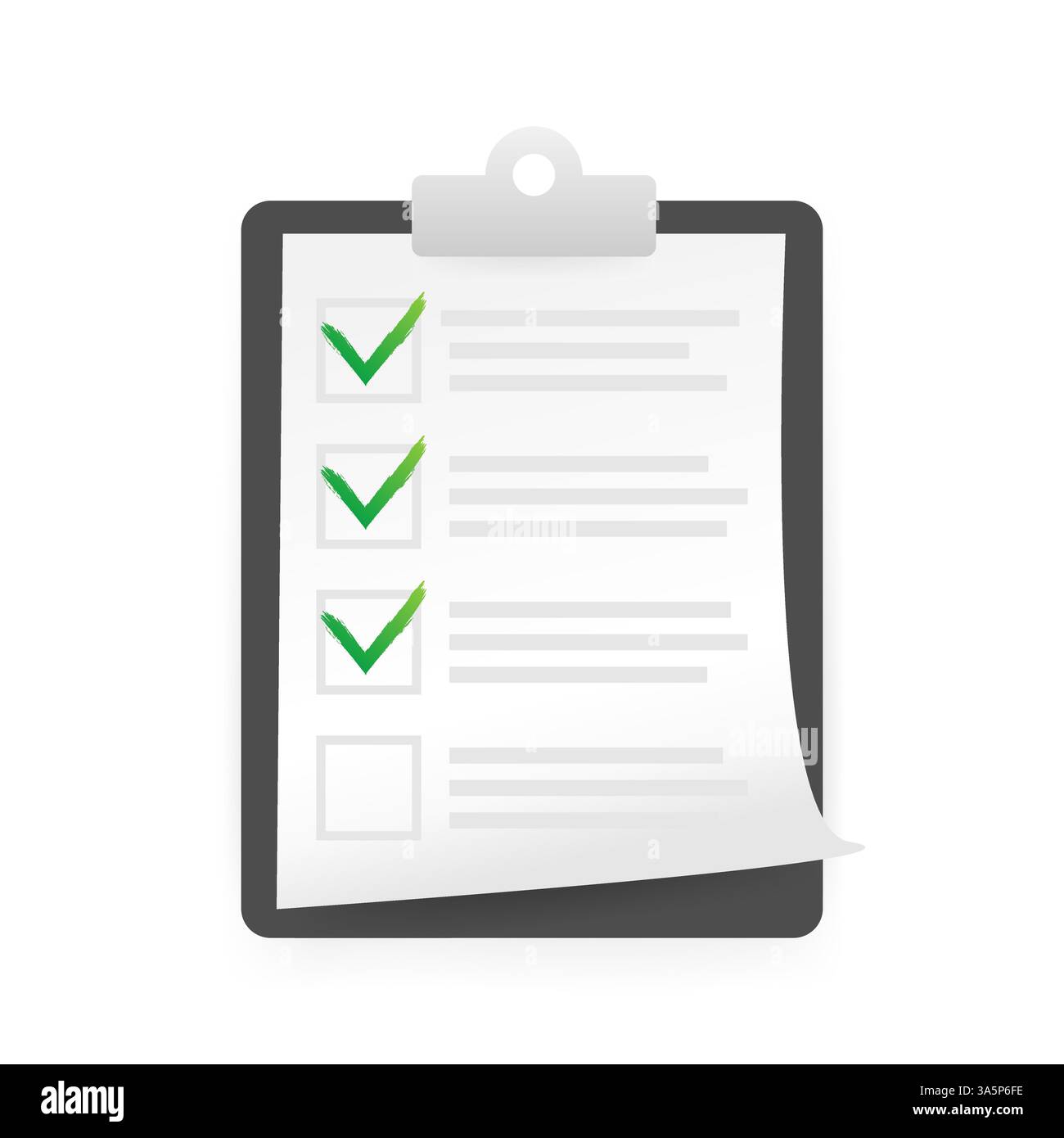 Check list in flat style. Vector stock illustration. Check mark icon ...