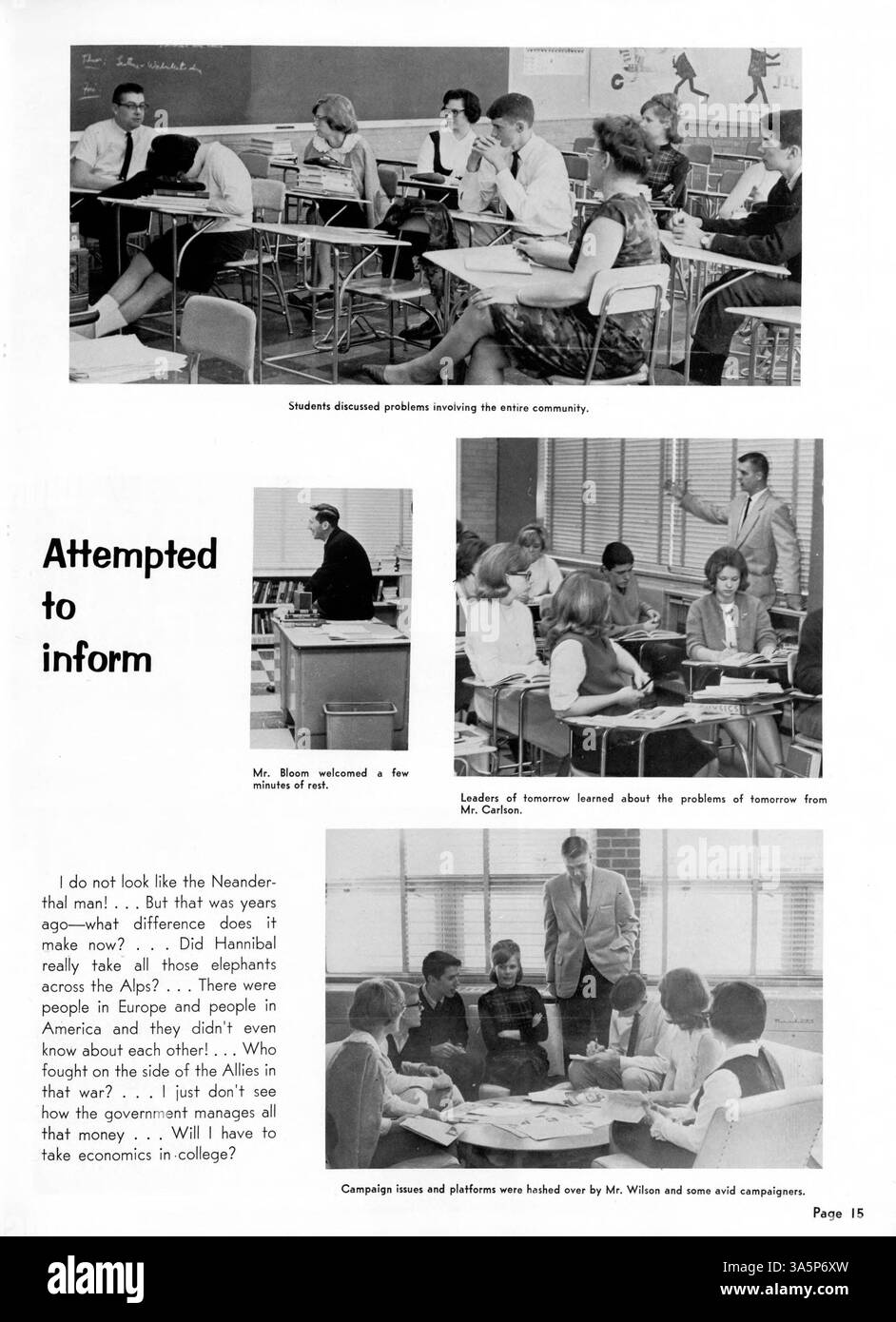 The 'Bear 1965' yearbook from Bloomington High School captures the ...