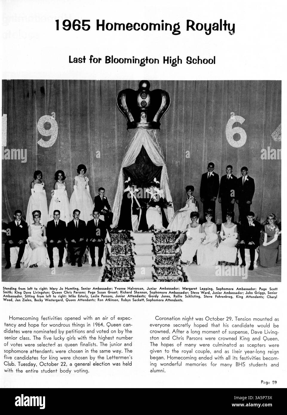 The 'Bear 1965' yearbook from Bloomington High School offers a snapshot ...