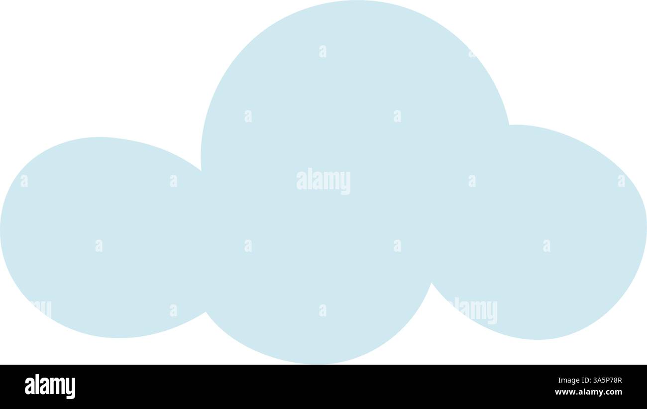 Blue Cloud Shape In Simple Graphic Style Stock Vector Image & Art - Alamy