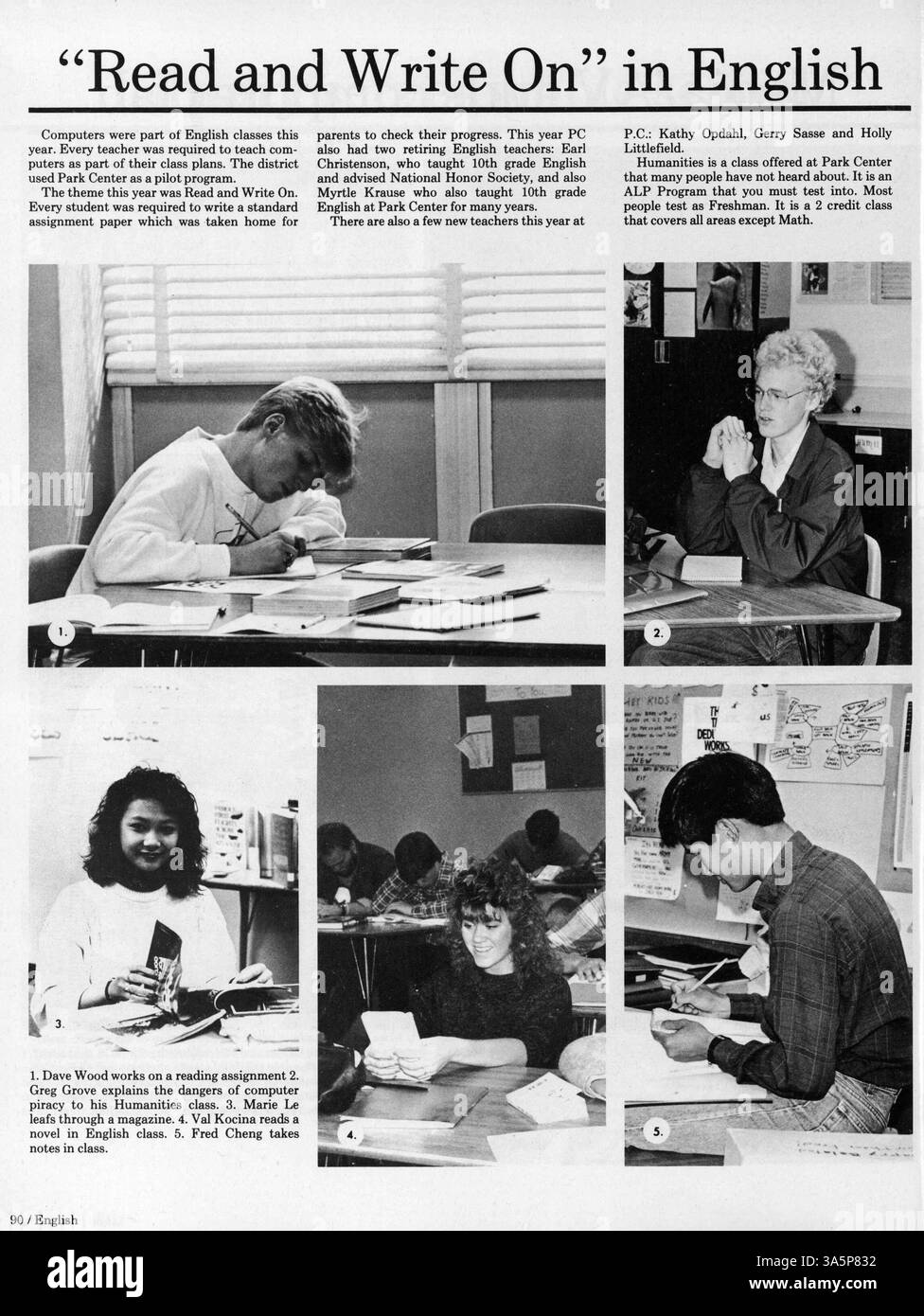 This 1987 yearbook from Park Center High School covers key events of ...