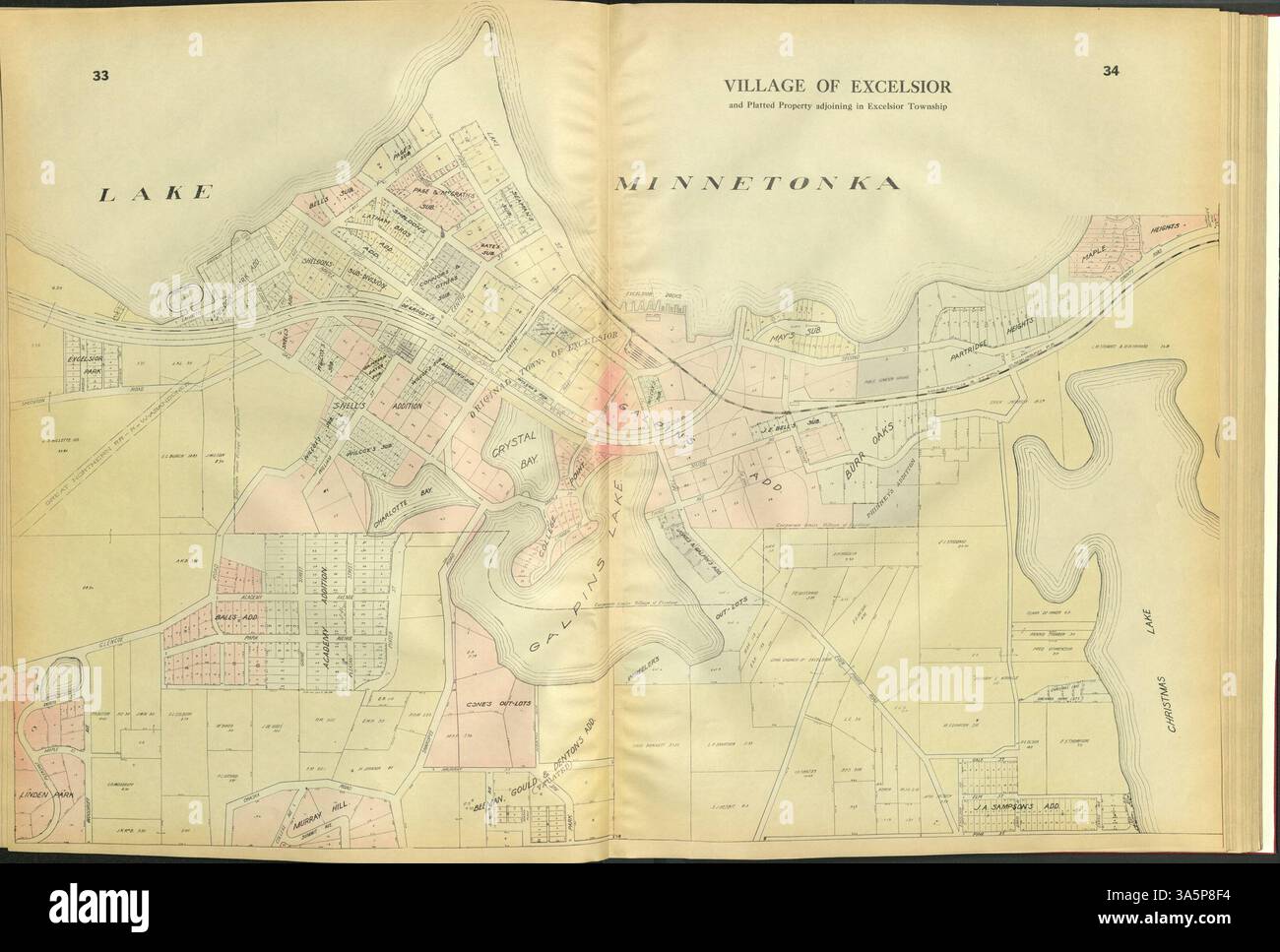 This atlas features maps and plats of Hennepin County, showing key ...