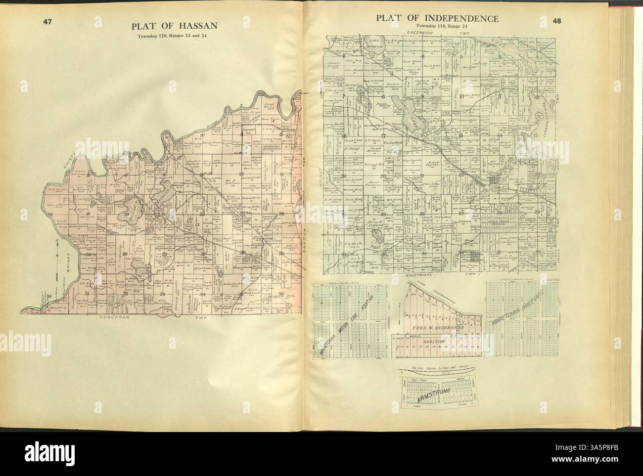 The atlas showcases the surveys and plats of Hennepin County, Minnesota ...