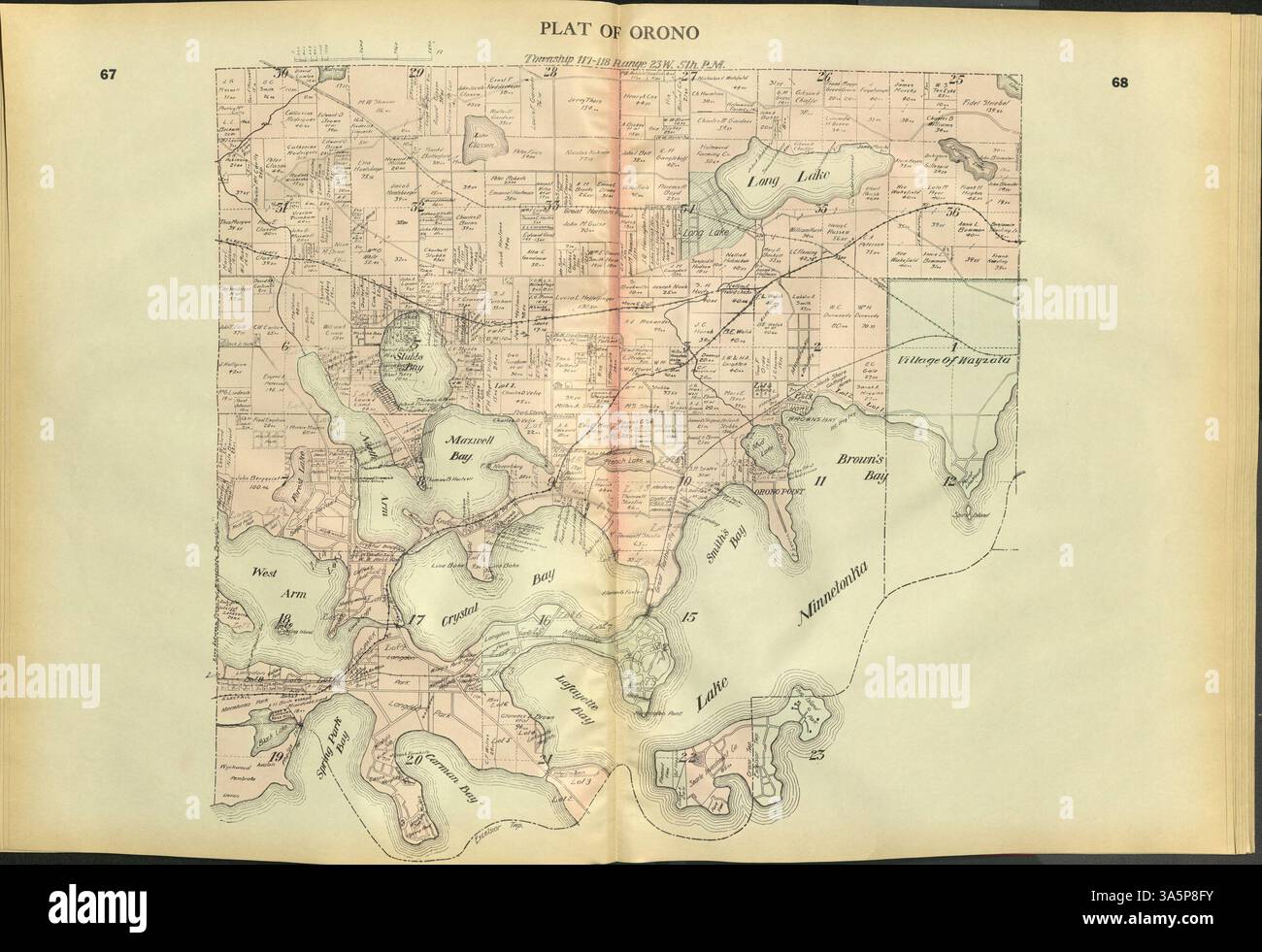 This atlas features a set of surveys and plats that depict Hennepin ...