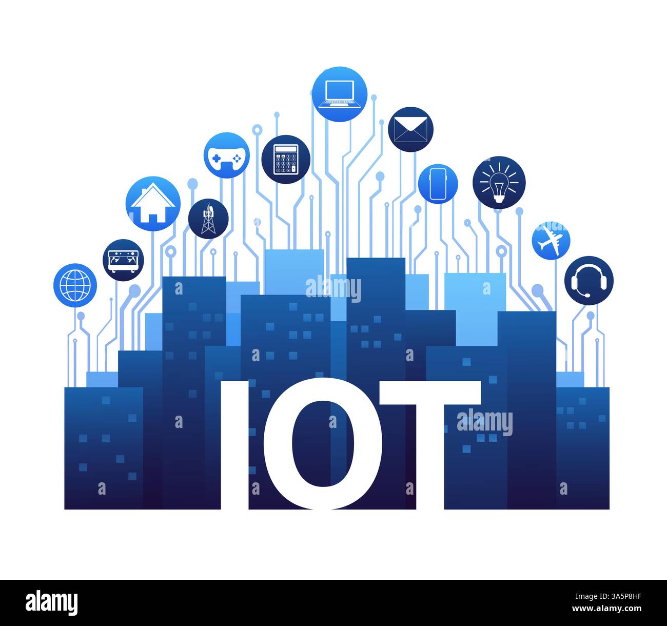 Iot Internet Of Things Devices And Connectivity Concepts On A Network Spider Web Of Network