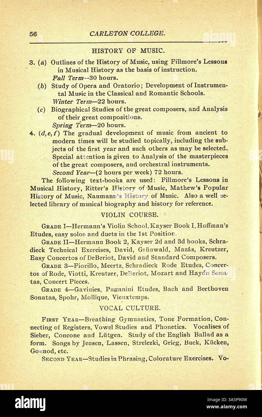 The 1899 1900 carleton college catalog features academic courses hi-res ...