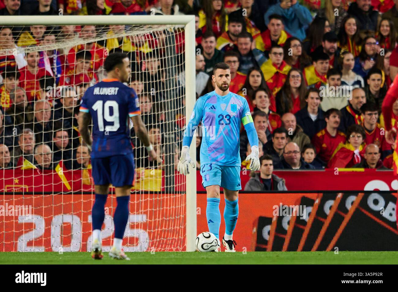 VALENCIA, SPAIN - MARCH 23: Unai Simon Goalkeeper of Spain in action ...