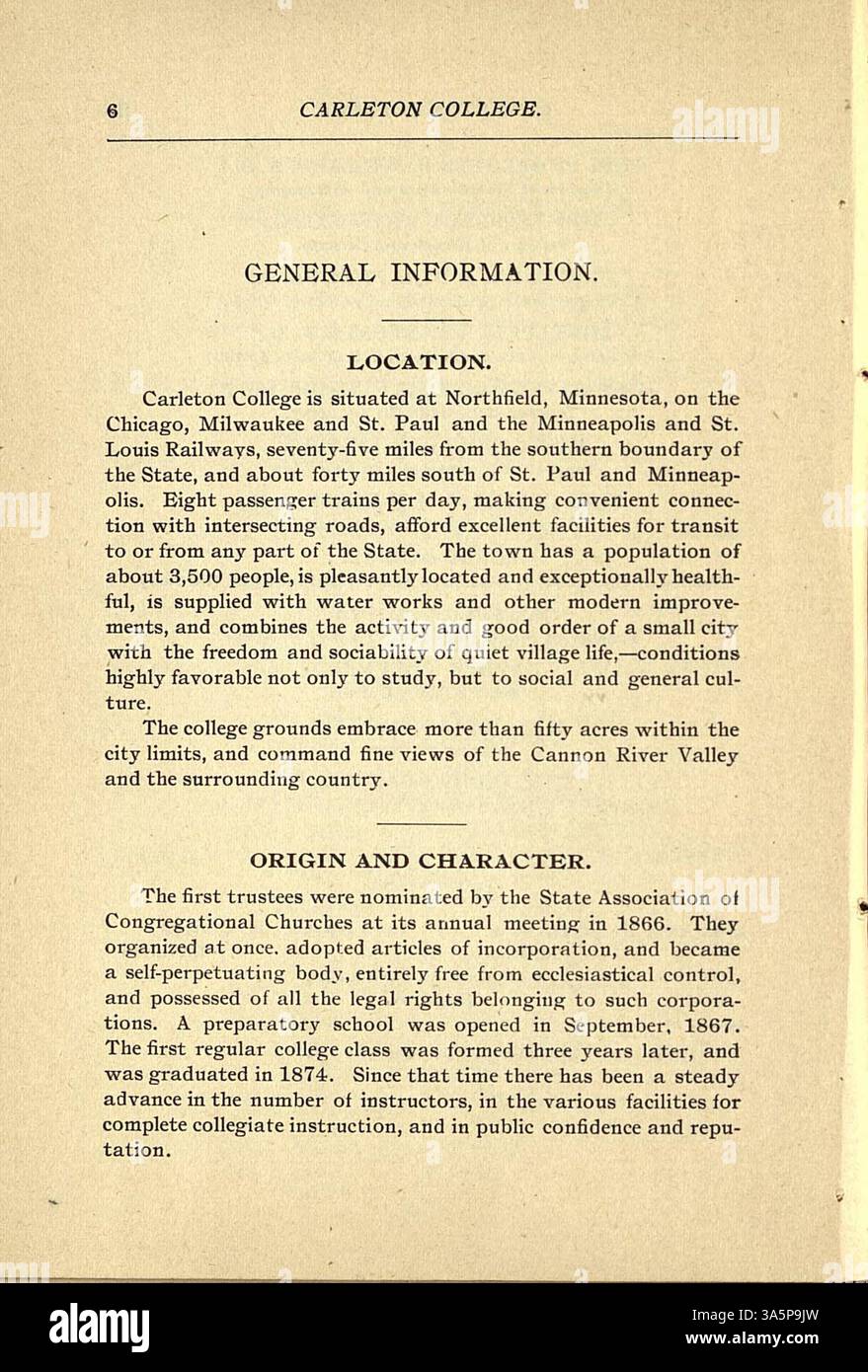 The 1896 1897 carleton college catalog features courses of study hi-res ...