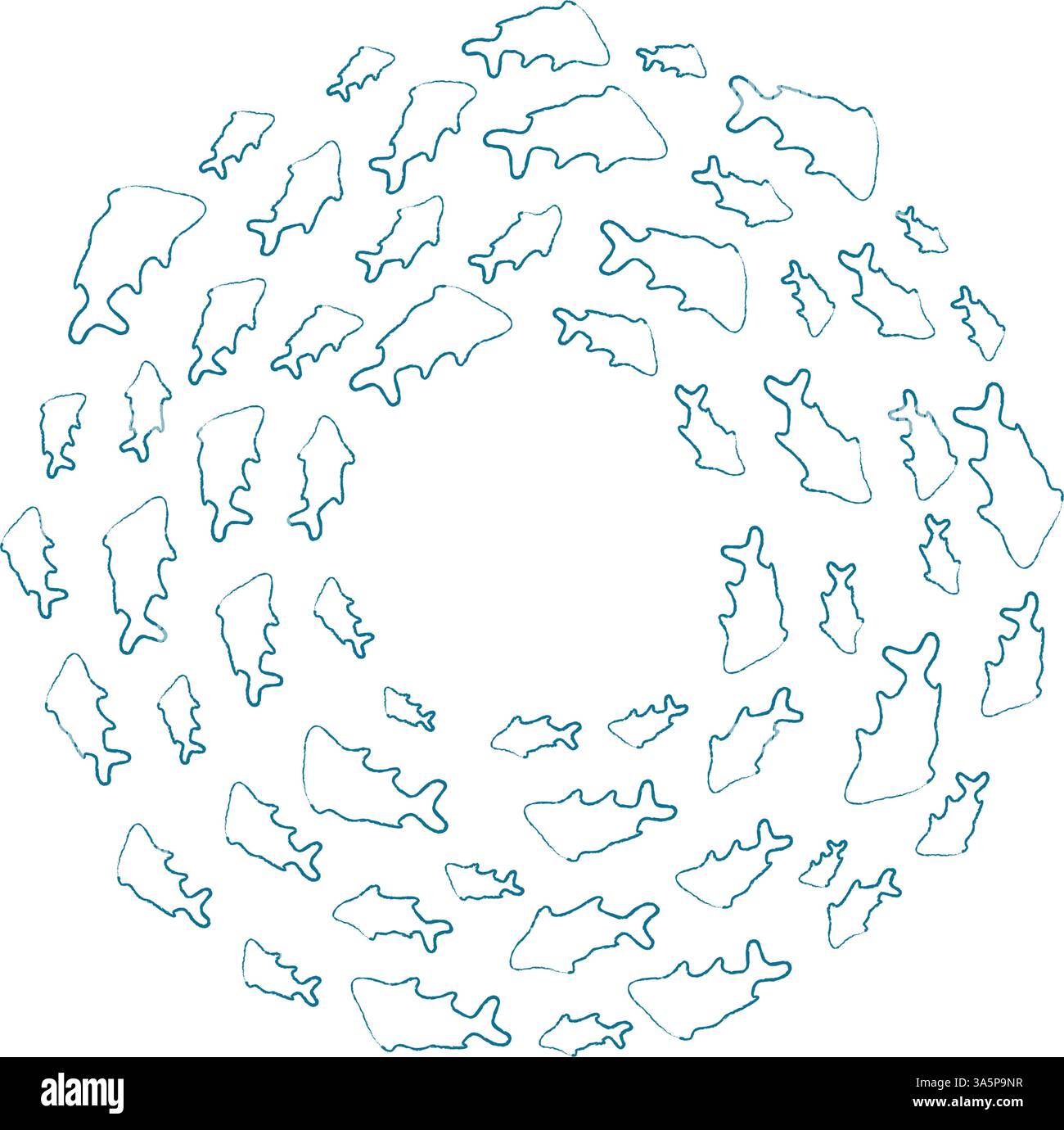 Aquatic Fish School Silhouette Stock Vector Image & Art - Alamy