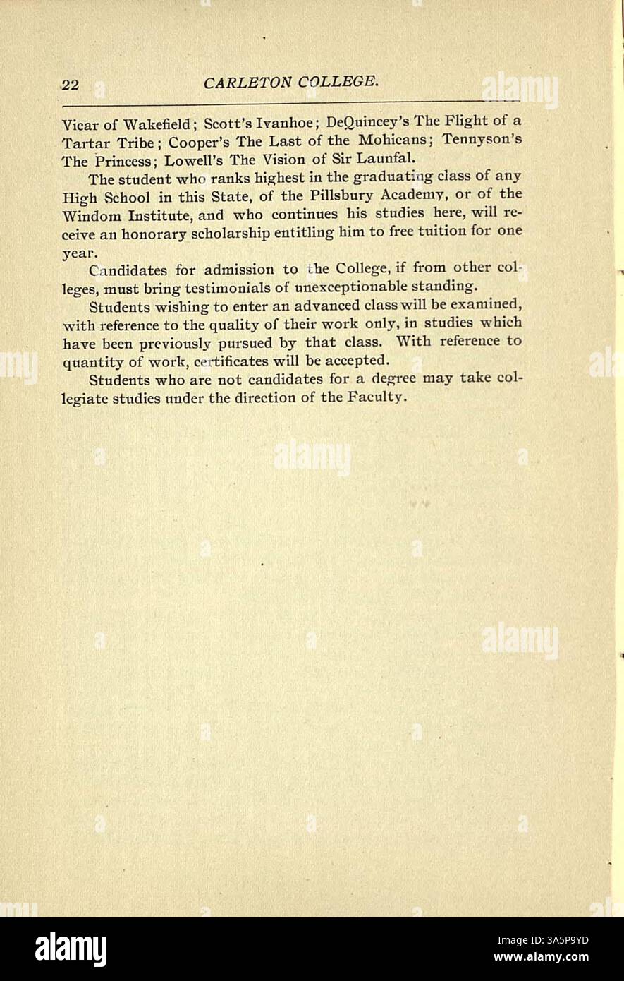 The carleton college catalog from 1896 1897 provides information hi-res ...
