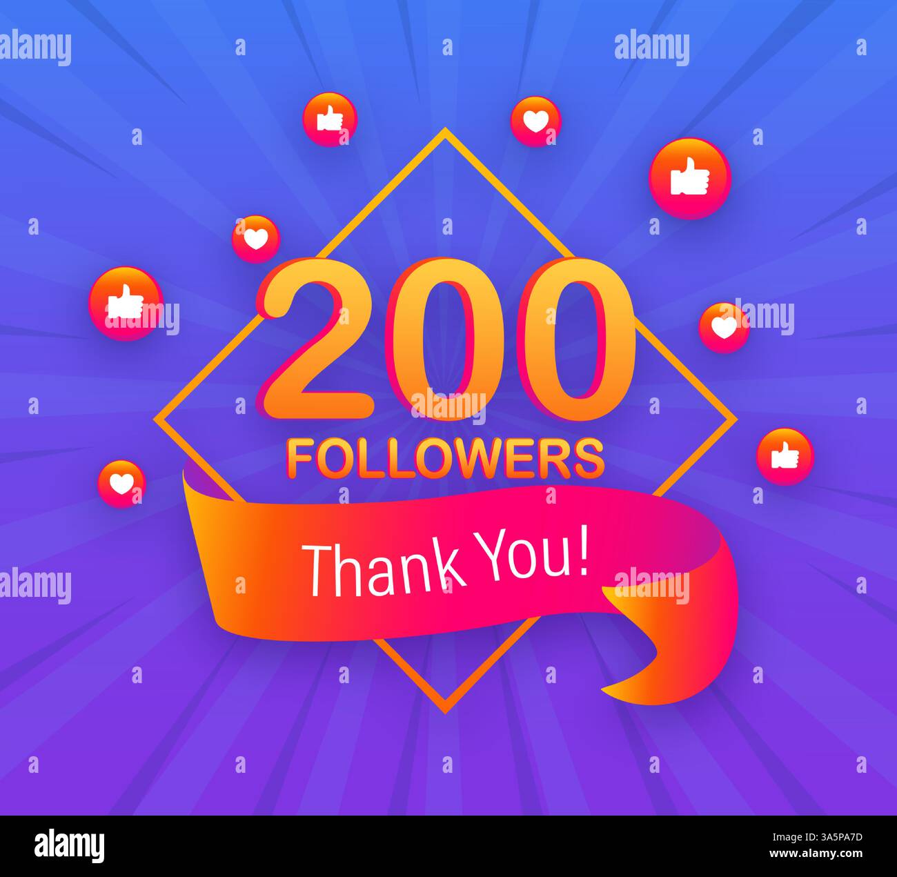 200 followers, Thank You, social sites post. Thank you followers ...