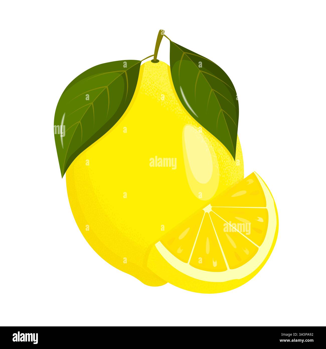 Lemon slices. Fresh citrus, half sliced lemons. Lemon is a fruit that is sour and has high ...