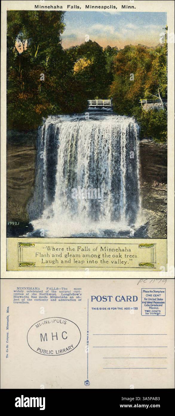 Minnehaha Falls, located in Minneapolis, is a popular natural landmark ...