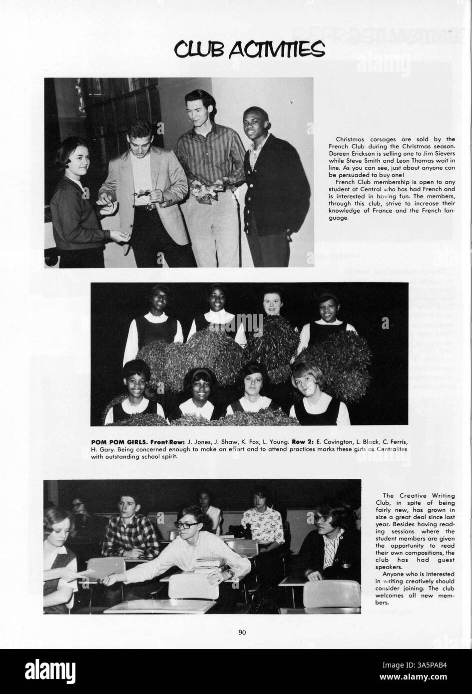 This 1965 yearbook from central high school features the academi hi-res ...
