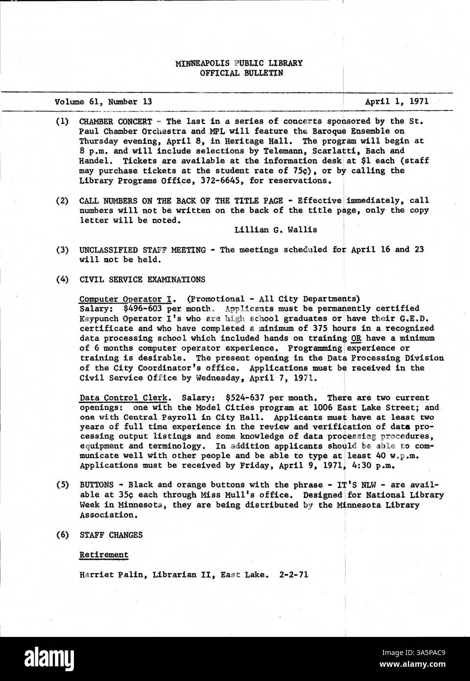 The 1971 Minneapolis Public Library Official Bulletin is a key ...