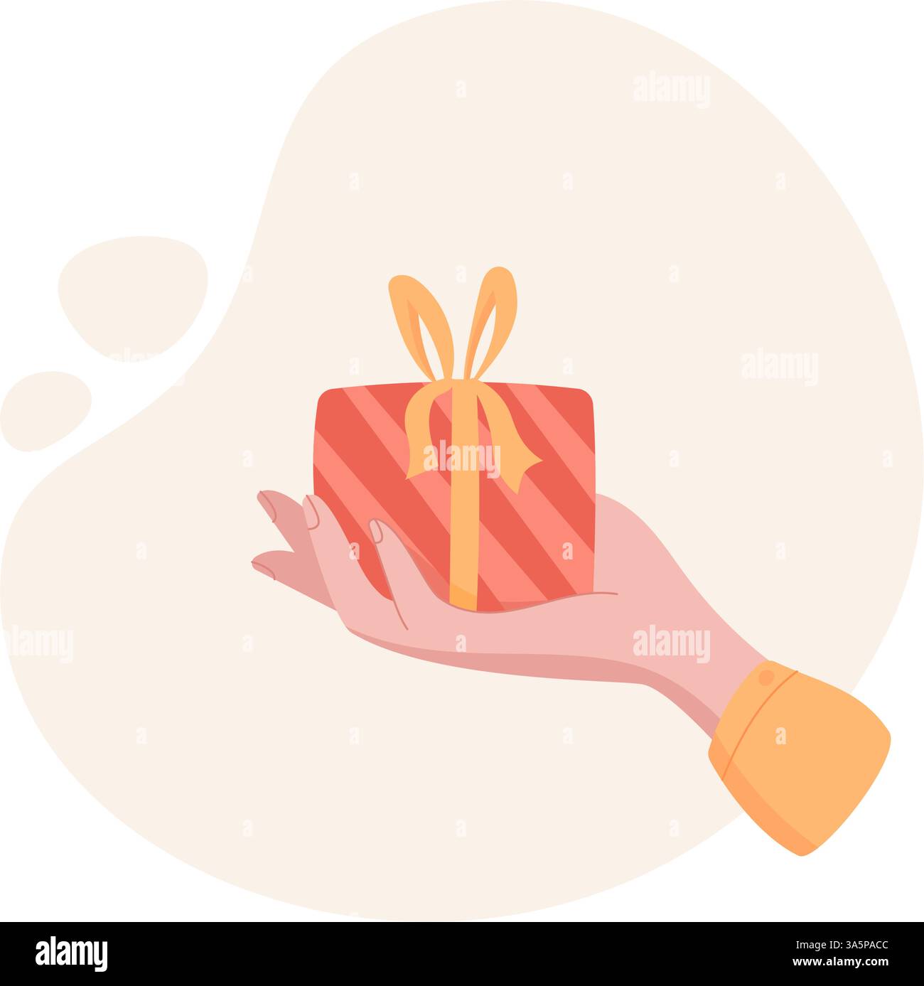 Hand holding gift present Stock Vector Images - Alamy