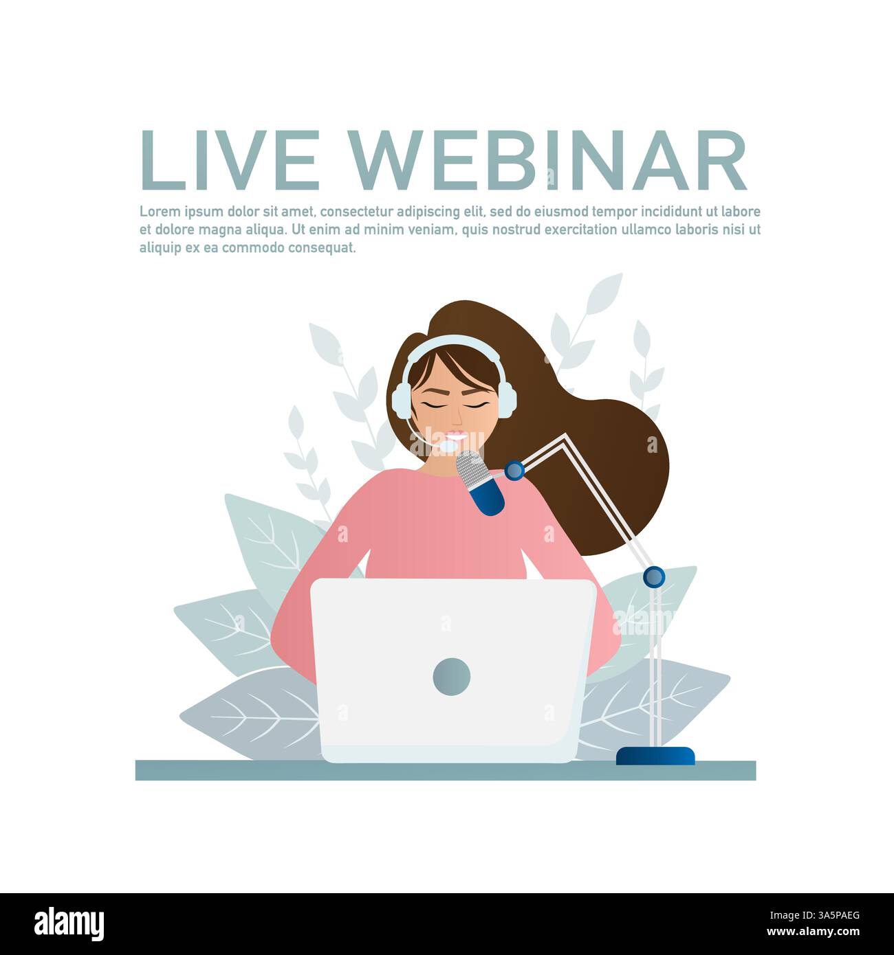 Live webinar people, great design for any purposes. Web design. Vector ...
