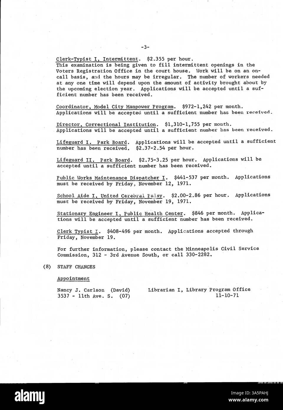 The 1971 Minneapolis Public Library Official Bulletin provides weekly ...