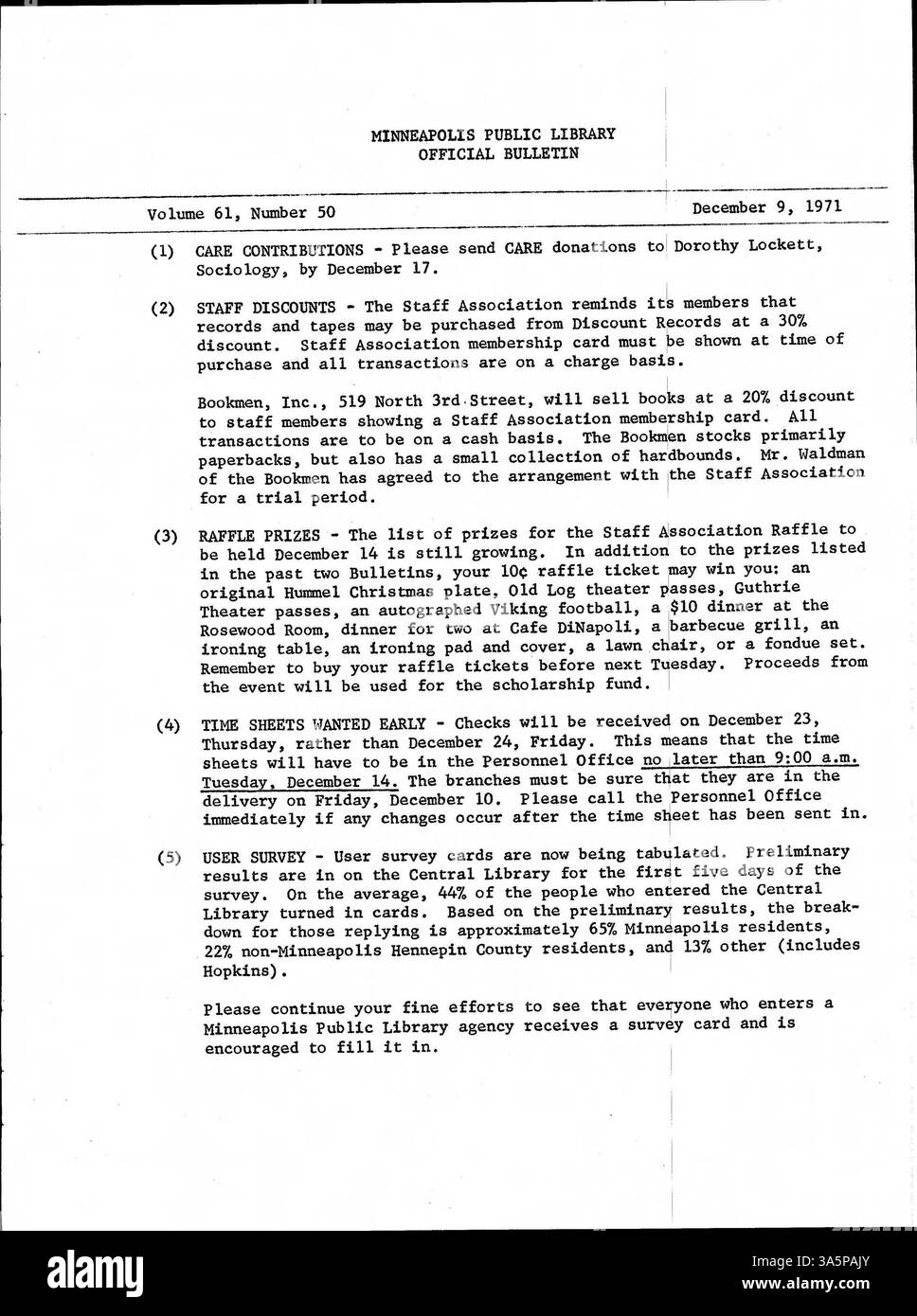 The 1971 Minneapolis Public Library Official Bulletin highlights ...