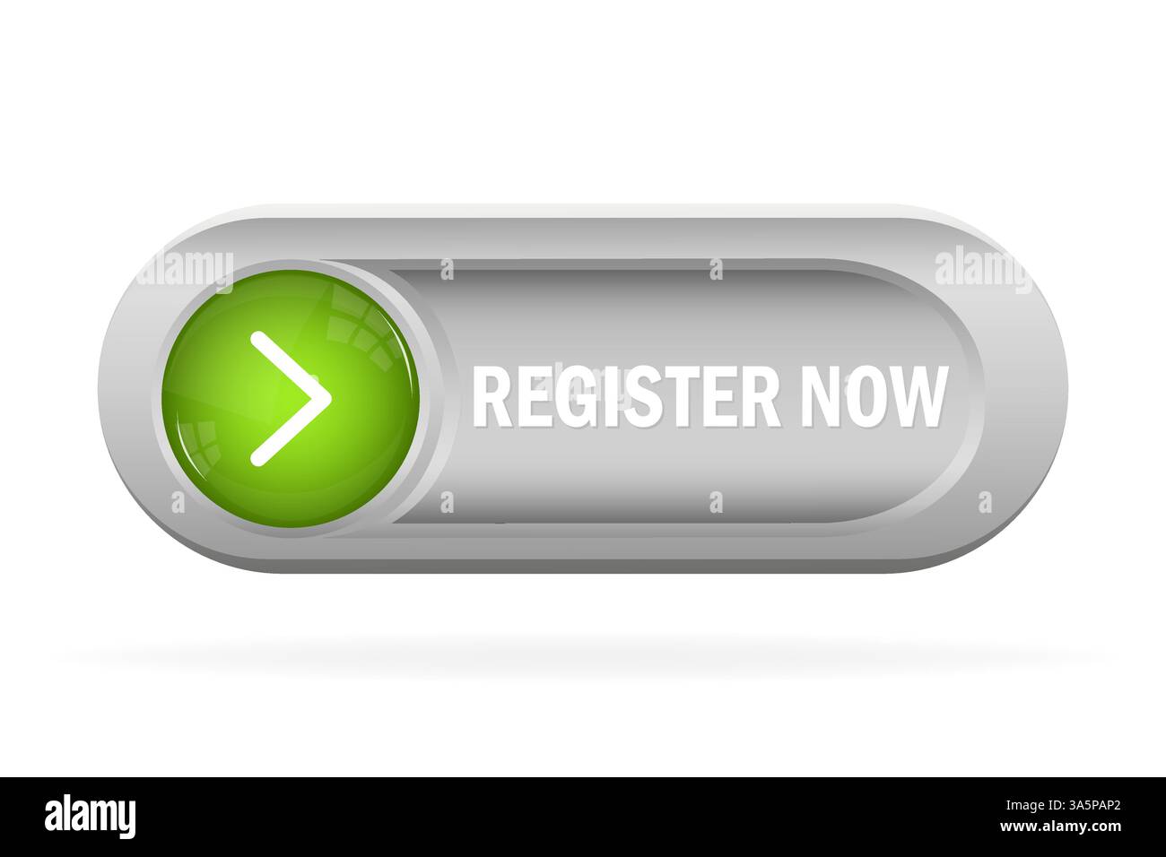 Register now for web advertising design. Subscribe button. Modern ...