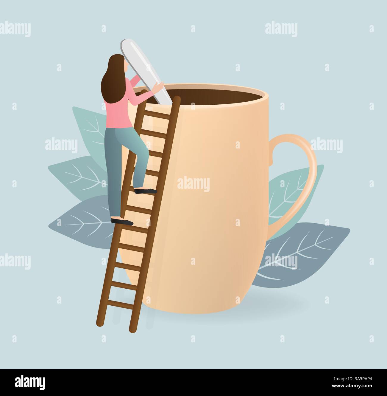 Coffee break. Character for concept design. Cartoon people vector ...