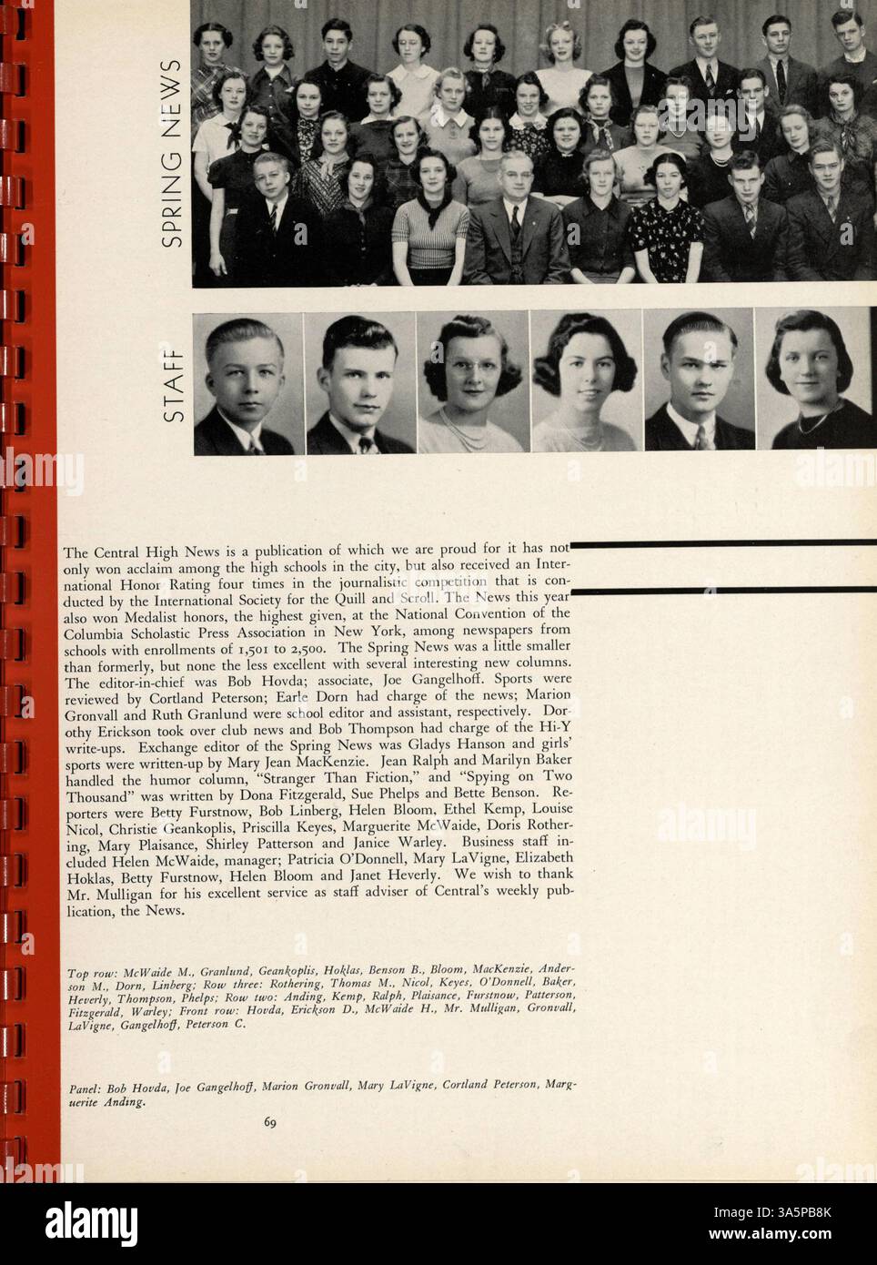 The 1938 edition of 'Centralian' yearbook captures the events, students, teachers, athletics ...