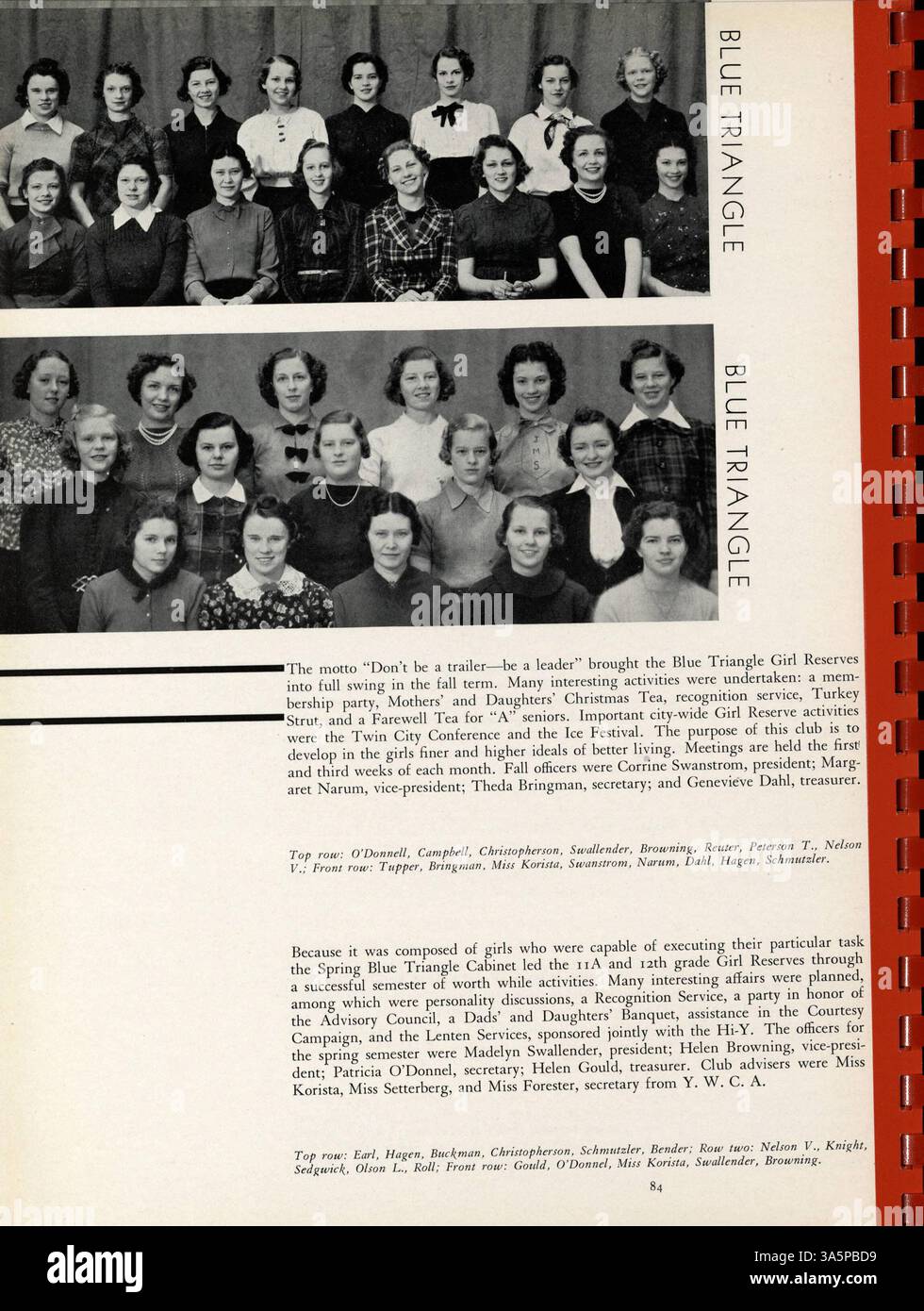 This high school yearbook from the 1937-1938 school year captures the students, faculty, clubs ...