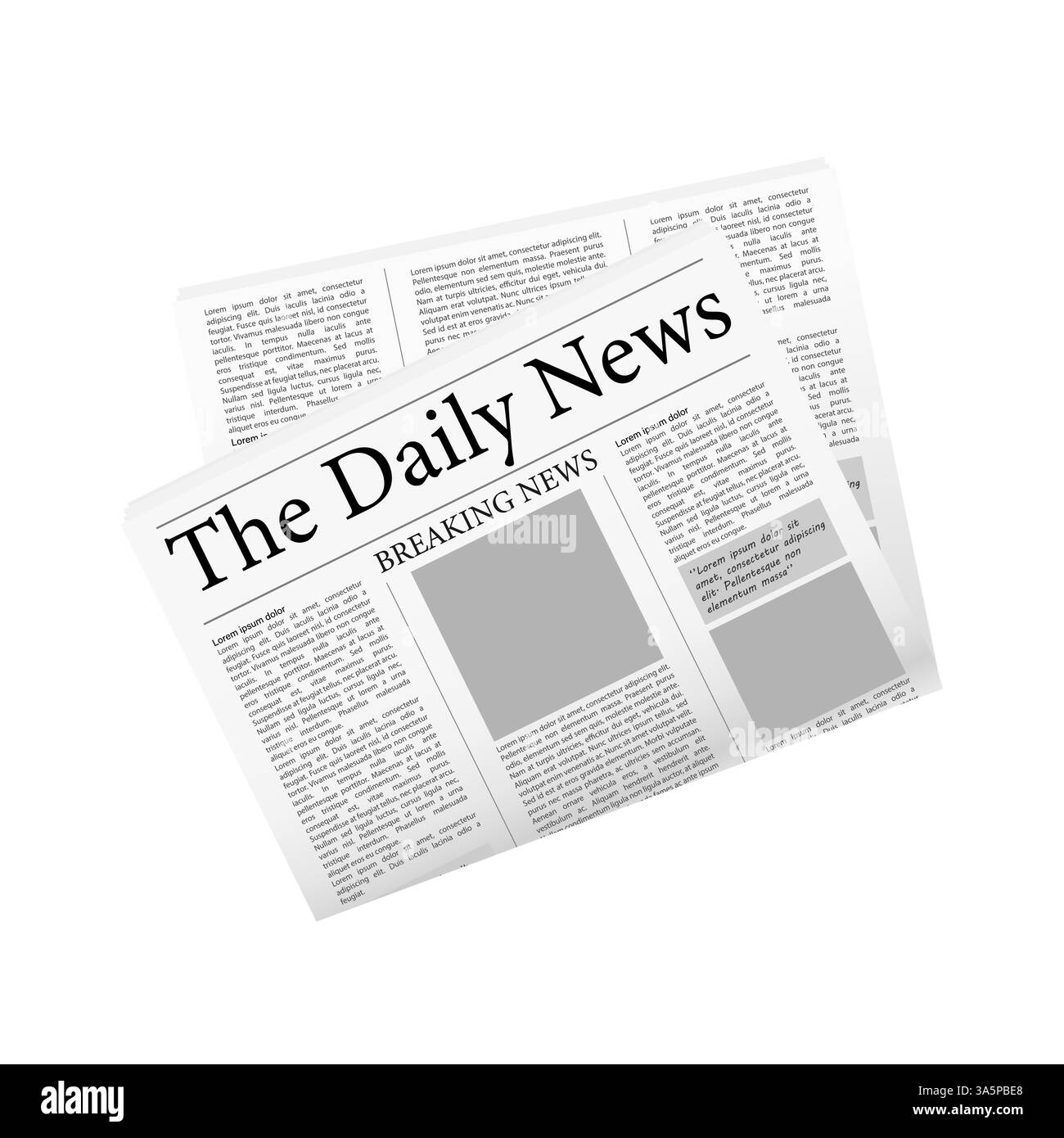 Newspaper, great design for any purposes. Vector editorial print layout ...