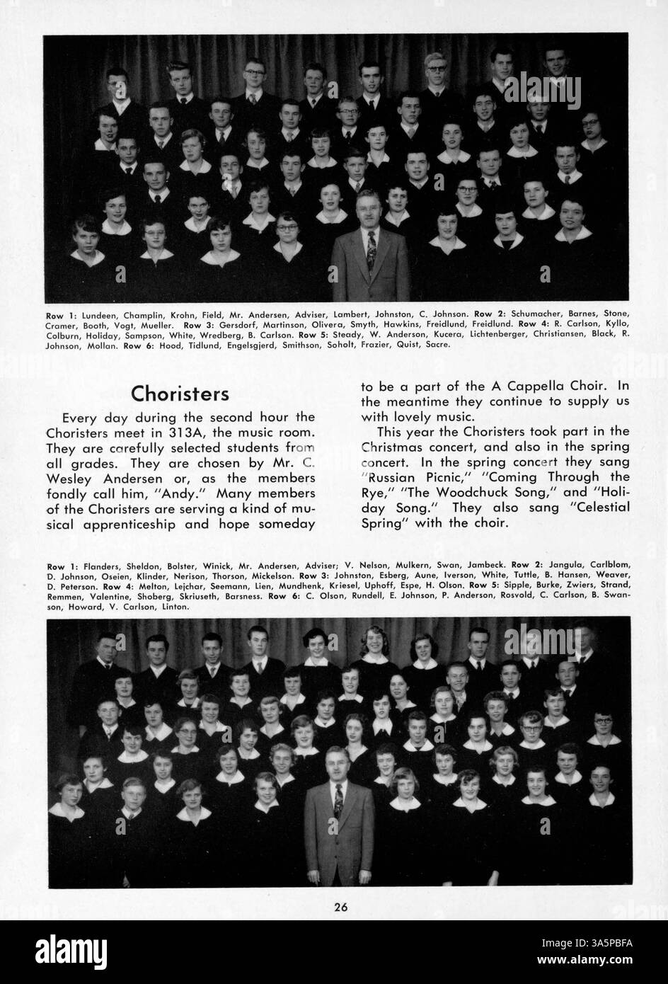 The 1954 'Sagamore' yearbook from Roosevelt High School records the ...