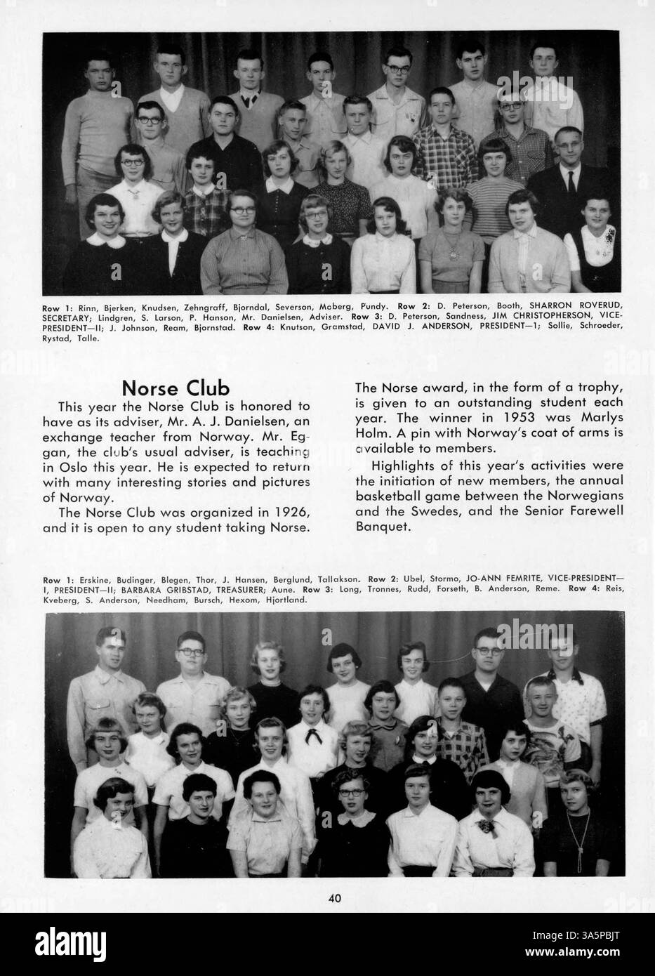 The 1954 'Sagamore' yearbook from Roosevelt High School documents key ...