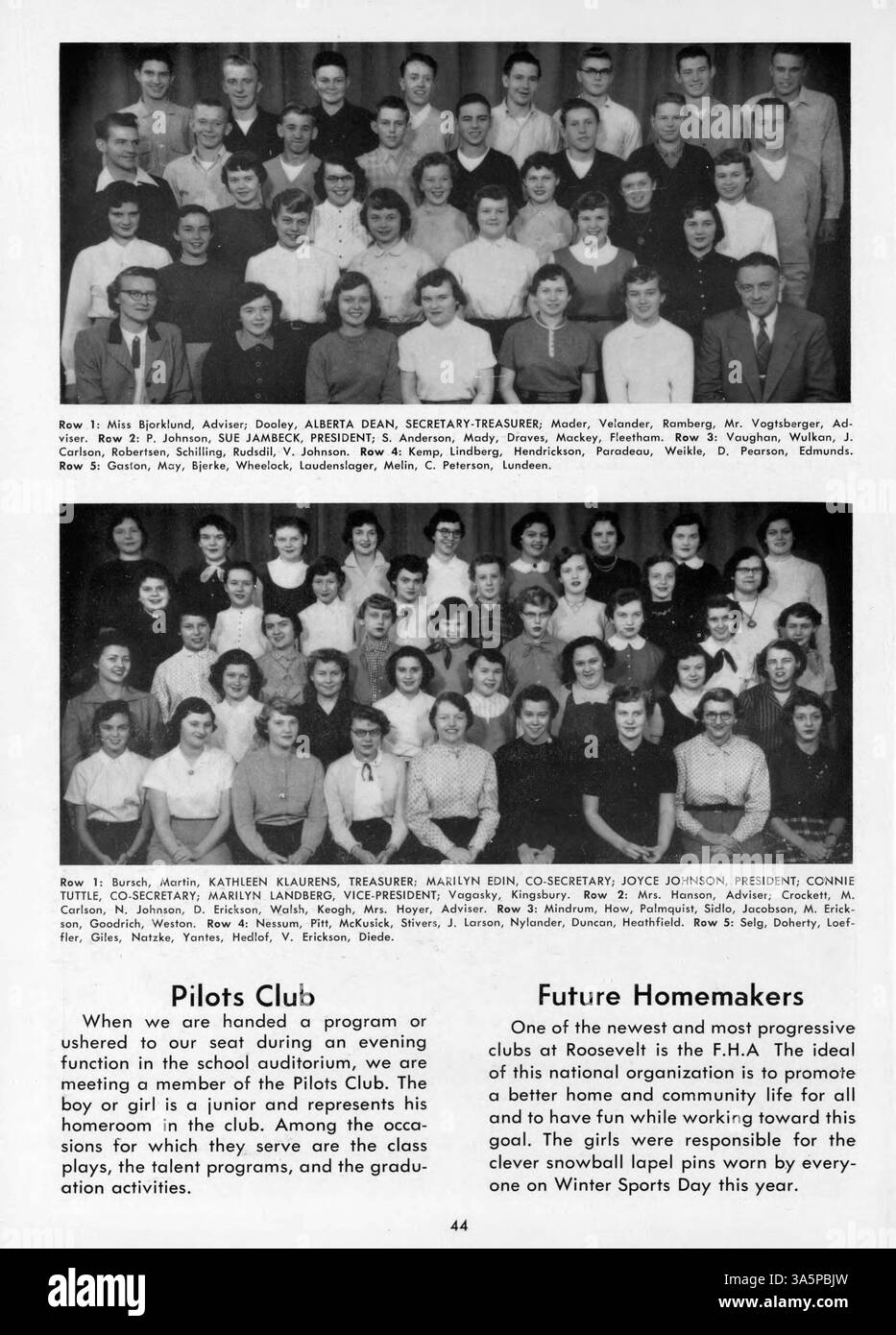 This 1954 'Sagamore' yearbook from Roosevelt High School highlights ...