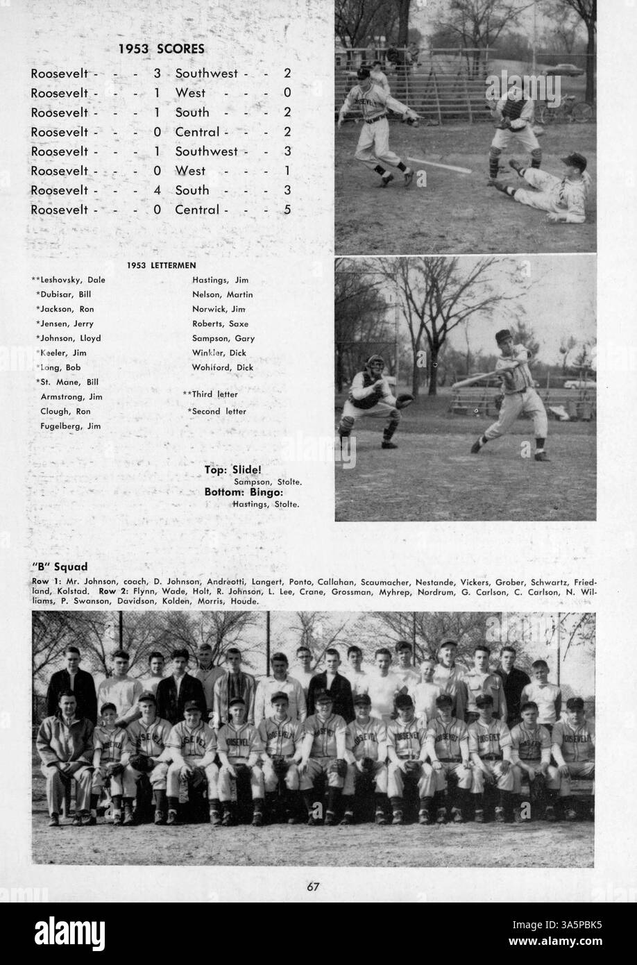 The 1954 'Sagamore' yearbook from Roosevelt High School documents the ...