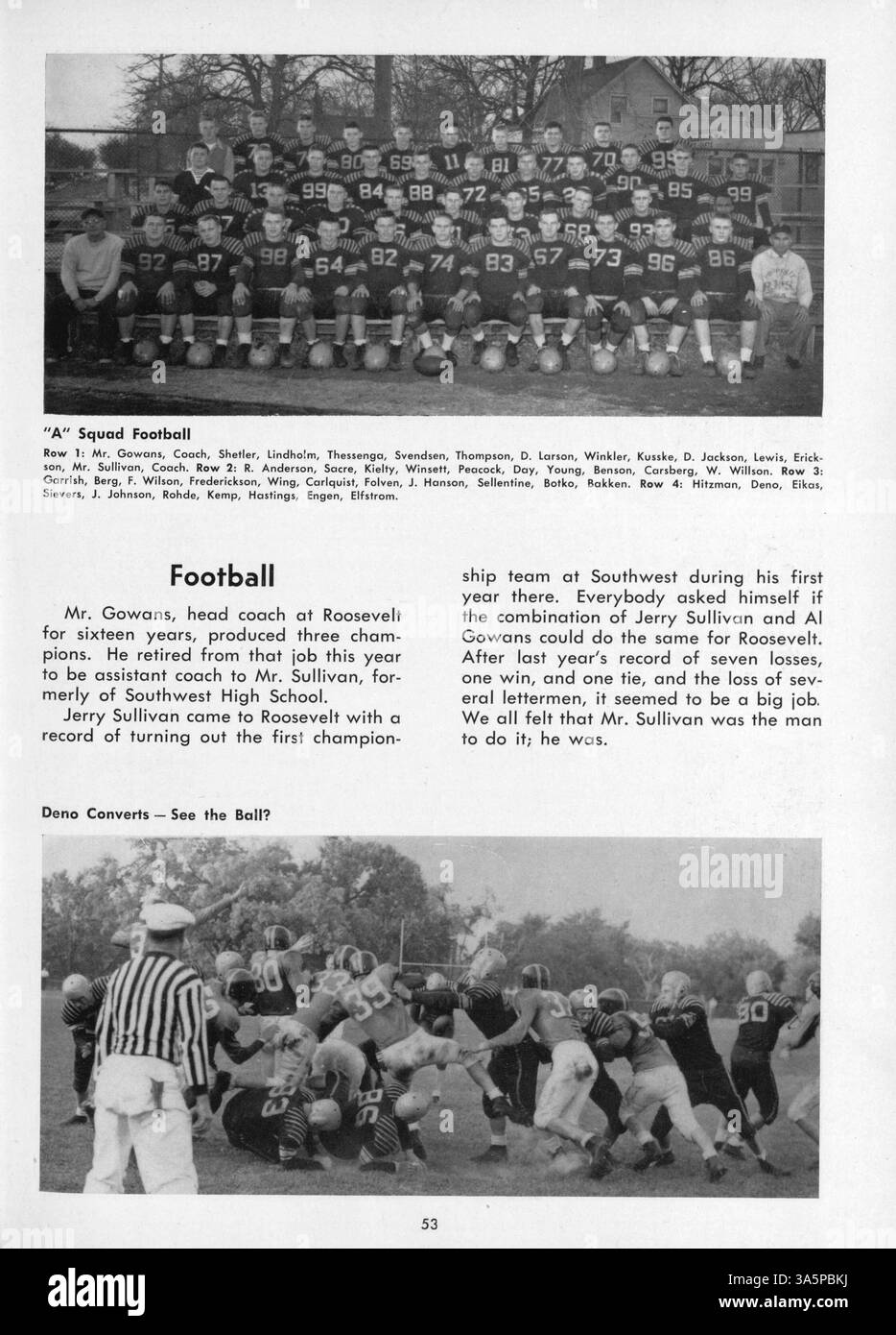 The 1954 'Sagamore' yearbook from Roosevelt High School records the ...