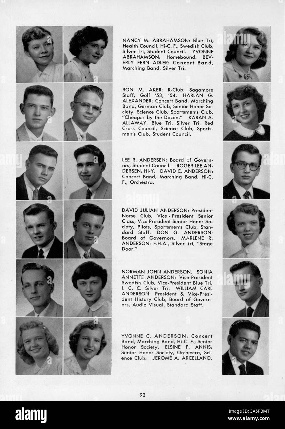 The 1954 'Sagamore' yearbook from Roosevelt High School highlights the ...