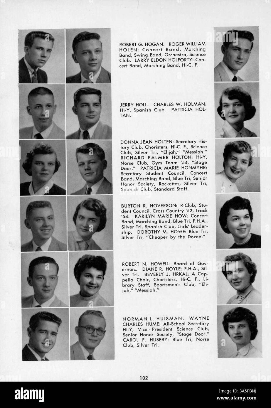 The 1954 'Sagamore' yearbook from Roosevelt High School documents the ...