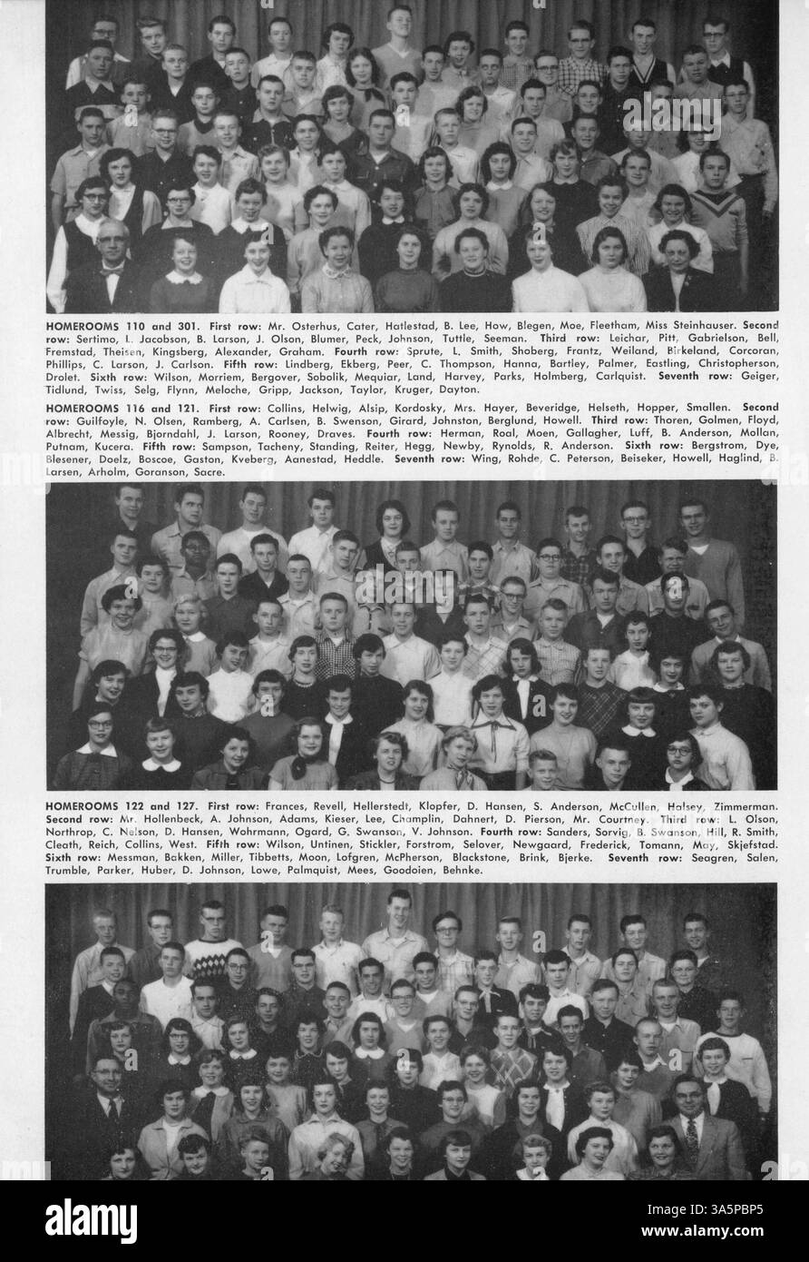 The 1954 'Sagamore' yearbook from Roosevelt High School highlights the ...