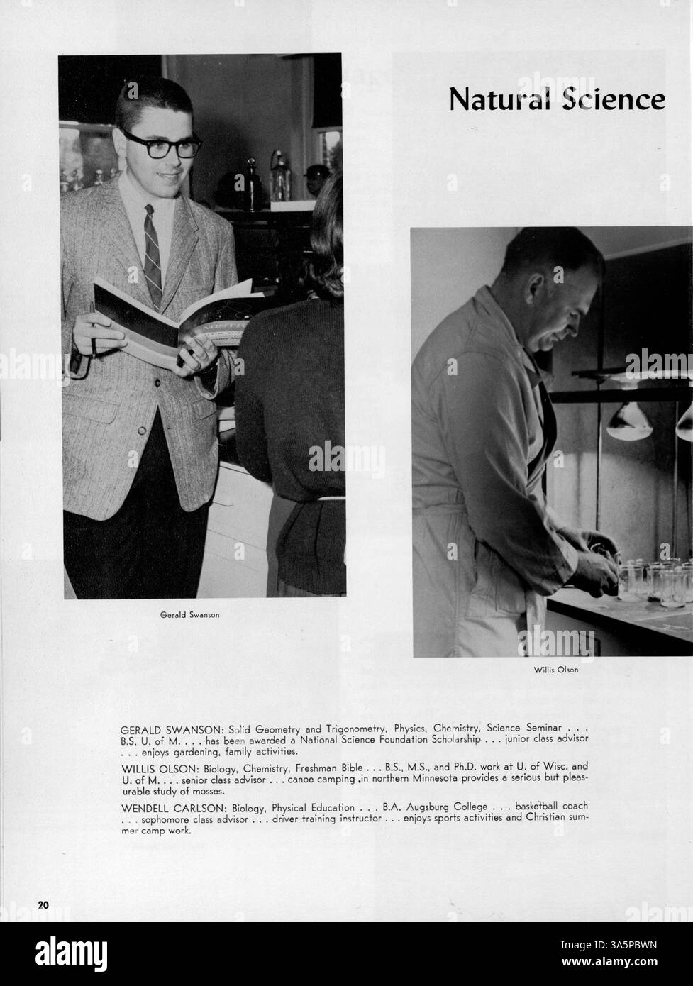 The 1965 yearbook from minnehaha academy hi-res stock photography and ...
