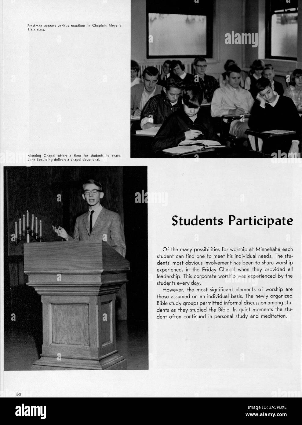 The 'Antler 1965' yearbook from Minnehaha Academy chronicles the 1964-1965 school year, covering ...