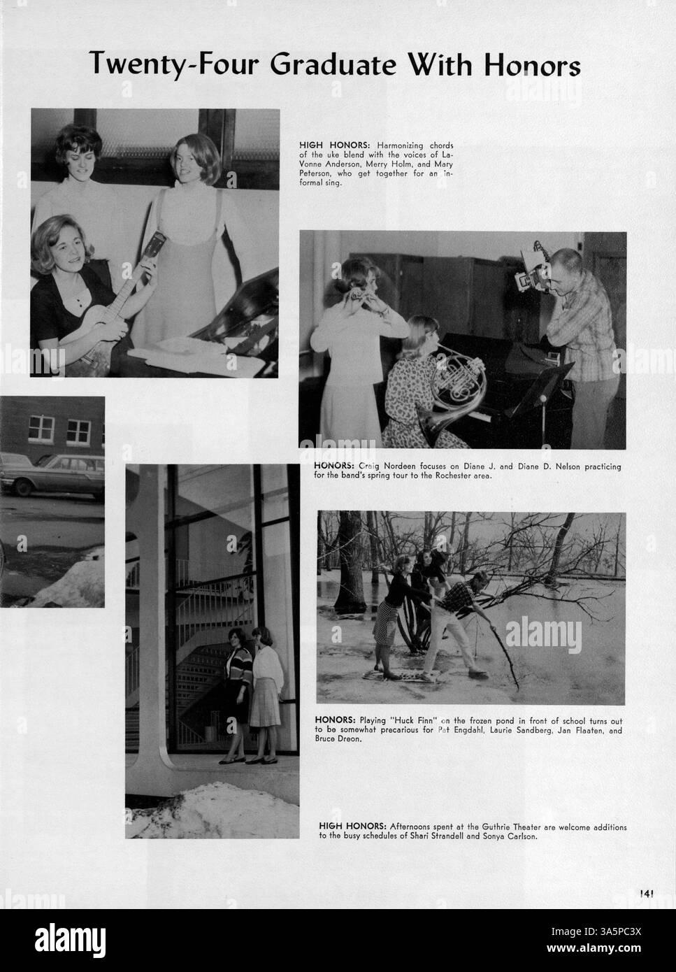 The 1965 'Antler' yearbook from Minnehaha Academy documents the school year, including student ...