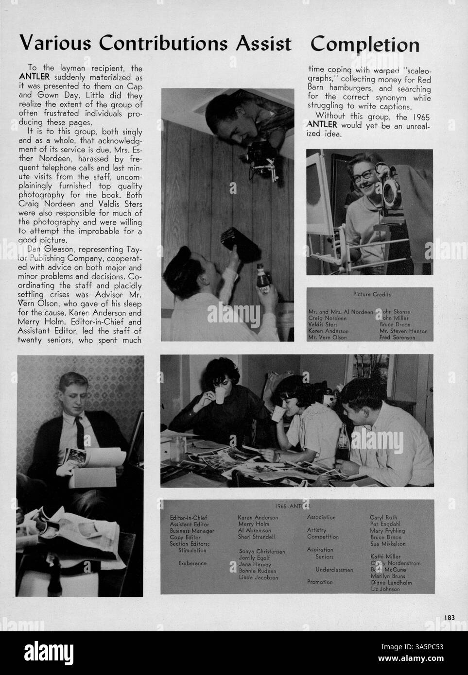 This 1965 'Antler' yearbook from Minnehaha Academy provides a detailed ...