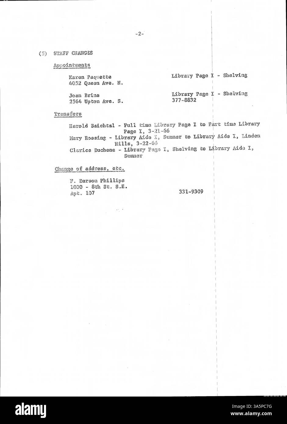 This 1966 weekly bulletin provides Minneapolis Public Library employees ...