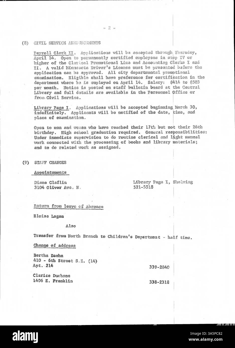 This official weekly bulletin from 1966 keeps Minneapolis Public ...