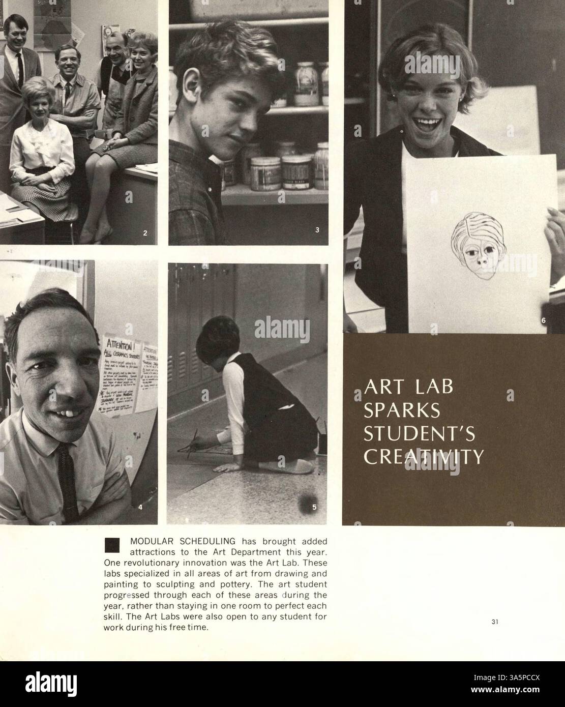 This high school yearbook from 1968 documents the students hi-res stock ...