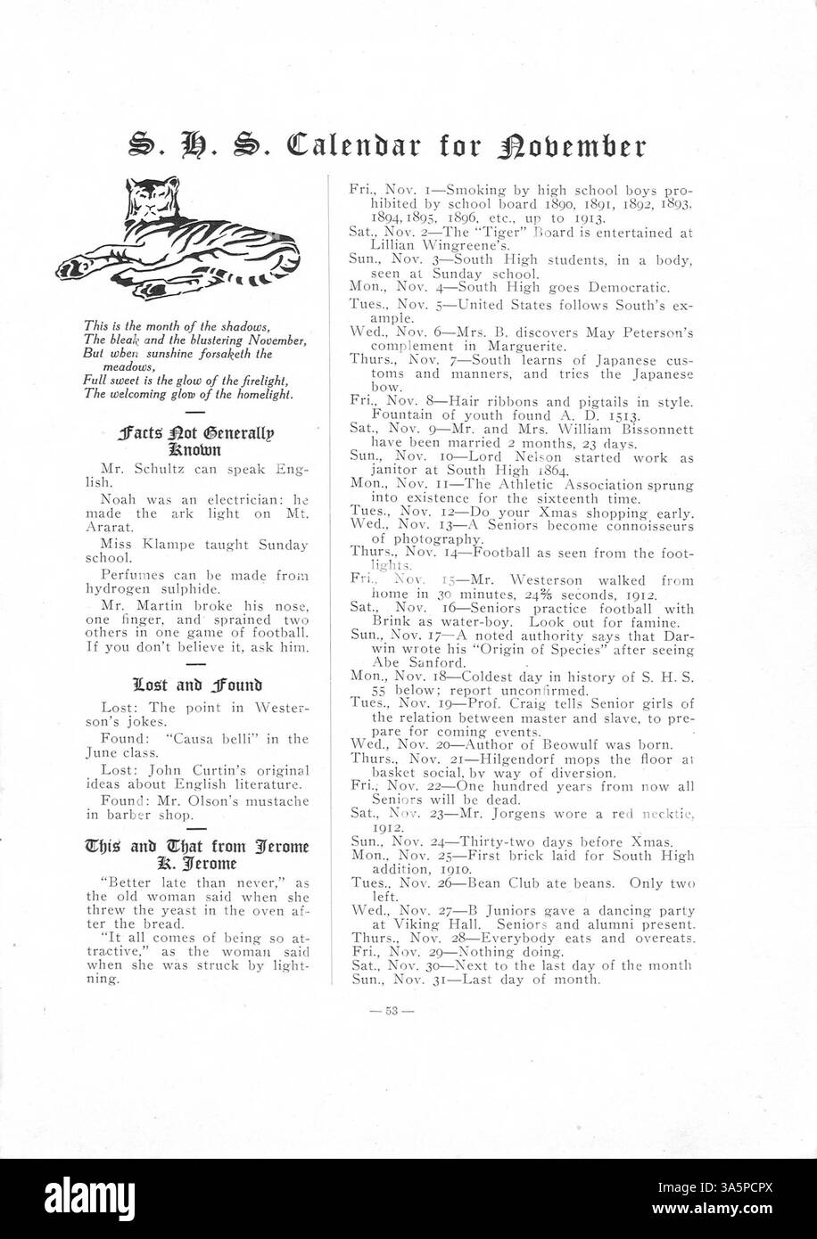 This yearbook from south high school records the events hi-res stock ...