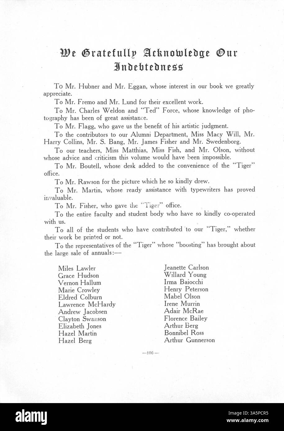 The 1913 Tiger Annual from South High School records key events ...