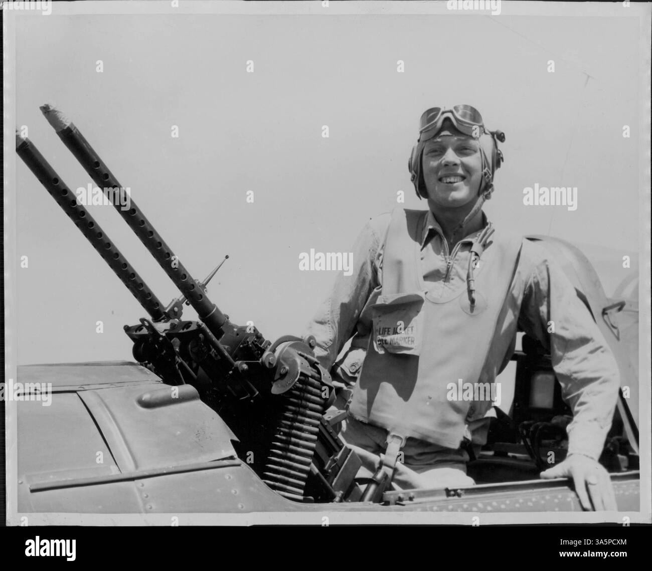 Marine Sergeant Roy F. Nelson, a radio gunner, is pictured during his ...