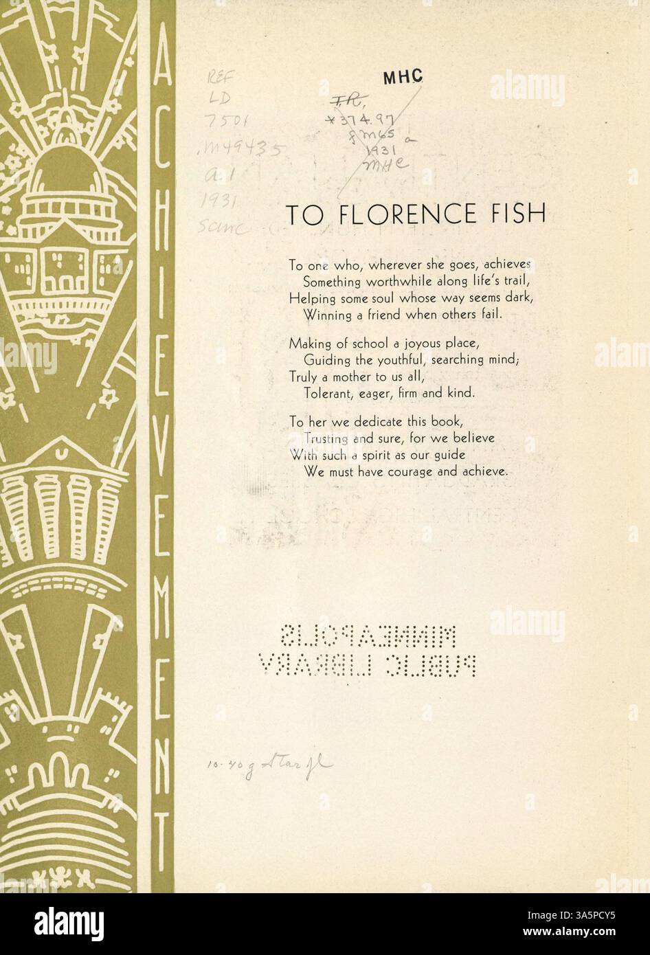 The 1931 edition of the central high yearbook hi-res stock photography ...