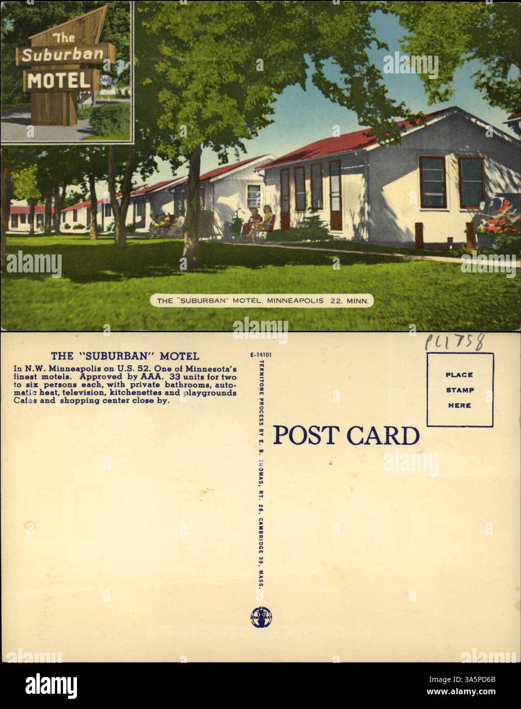 The Suburban Motel in Minneapolis, located on U.S. 52, offers 33 units ...