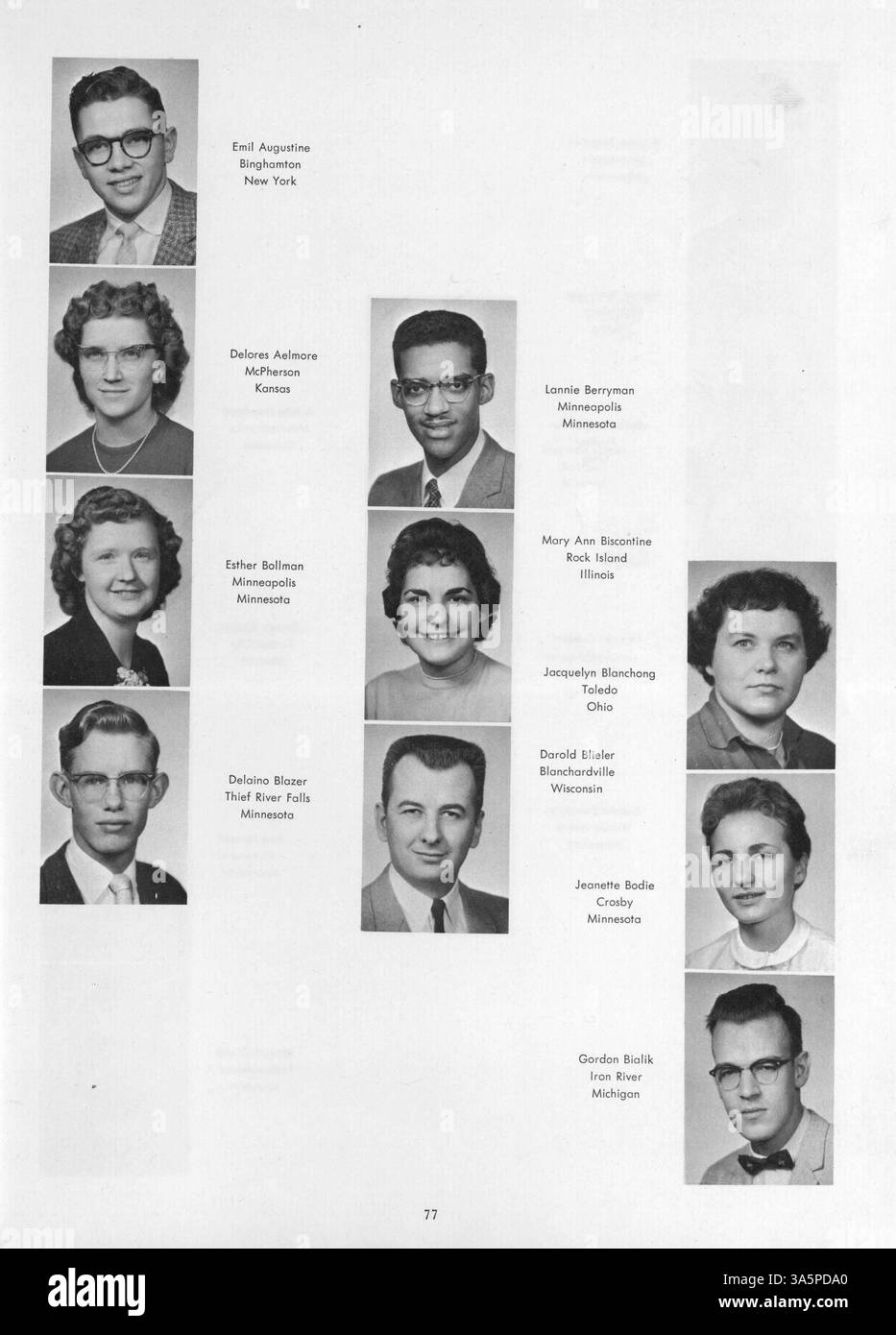 This 1958 yearbook from north central bible college features student hi ...